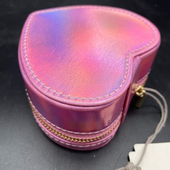 a new day | Bags | Iridescent Pink Heart Jewelry Box | Poshmark